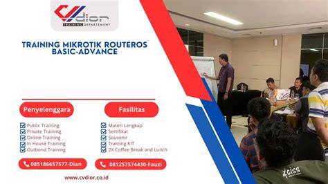 training mikrotik routeros basic advance cv diorama success