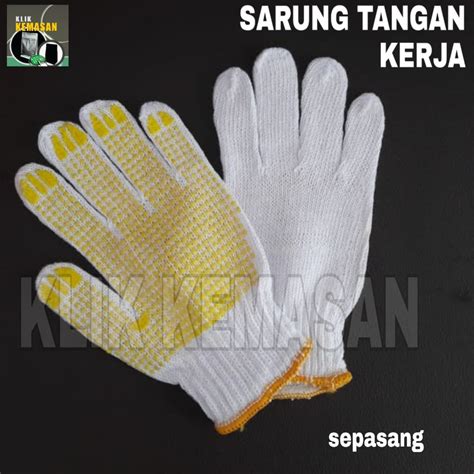 Jual Sarung Tangan Kerja Putihsarung Tangan Pengaman Kain Rajut Safety