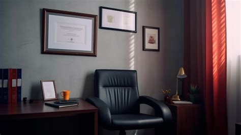 Premium Photo Empty Frame On Office Wall Diploma Degree Certificate