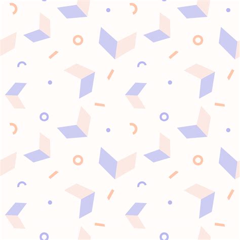 Abstract Pastel Geometric Shapes Seamless Pattern 1255582 Vector Art At