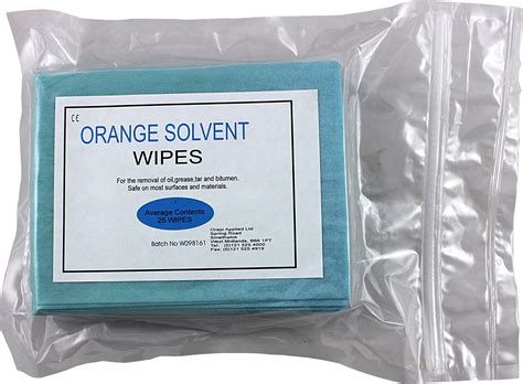 Orange Solvent Wipes Degreasing Wipes