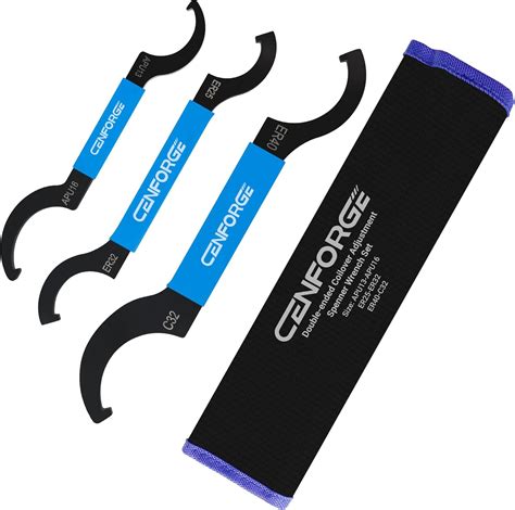 Cenforge Cenfoge Double Ended Coilover Adjustment Spanner Wrench Set 3 Pc Tool Kit