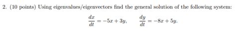 Solved 10 ﻿points ﻿using Eigenvalueseigenvectors Find The