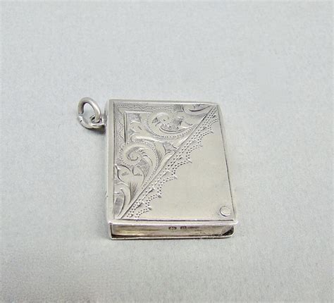 Antiques Atlas Novelty Silver Book Stamp Case Birmingham 1914