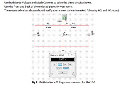 Solved Use Both Node Voltage And Mesh Currents To Solve The