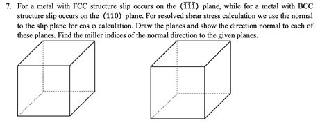 Solved For A Metal With FCC Structure Slip Occurs On The Chegg