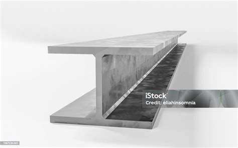 강철 거더 빔 고립 에 흰색 배경 3d 렌더링 그림 강철에 대한 스톡 사진 및 기타 이미지 강철 건축 건축가 Istock