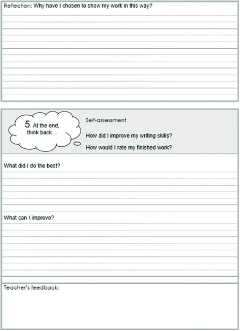 Page 4 Of The Year 2 Writing Planning Template Self Reflection Sections Download Scientific