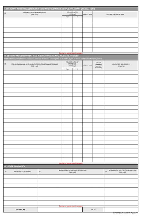 Csc Form 212 2017 Pdf Resume Writing And Advice Job Search