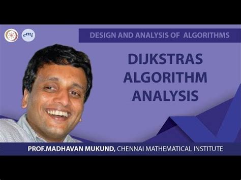 Dijkstras Algorithm Analysis Video Lecture Algorithms Computer Science Engineering CSE