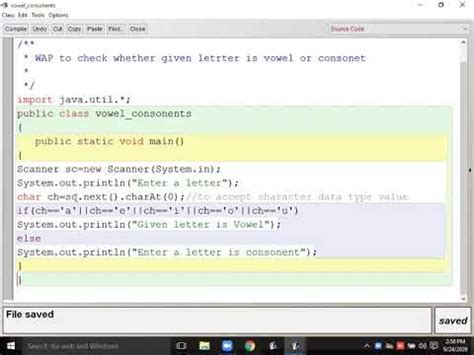 WAPto Check Whether Given Letter Is Vowel Or Consonant Using If Else Code Is Given In