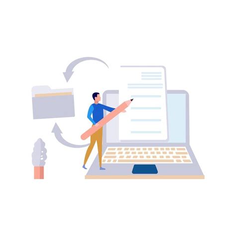 Premium Vector Guy Pointing To Conversion Of Data