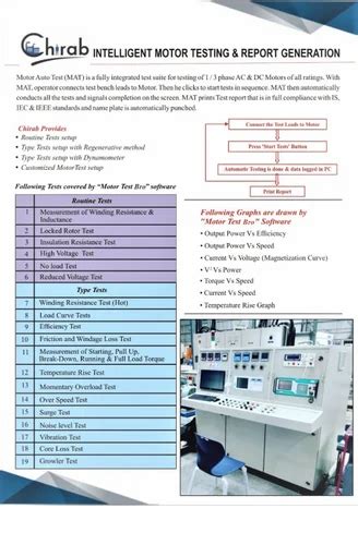Motor Testing And Report Generation Software In Thane Id 2854705491891