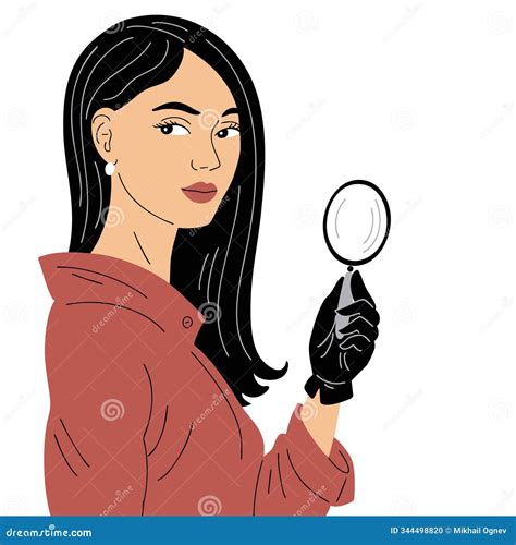 Woman Detective Using Advanced Technology Holographic Screens To Analyze Digital Forensic