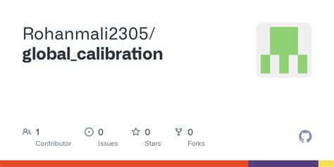 Github Rohanmali2305 Global Calibration
