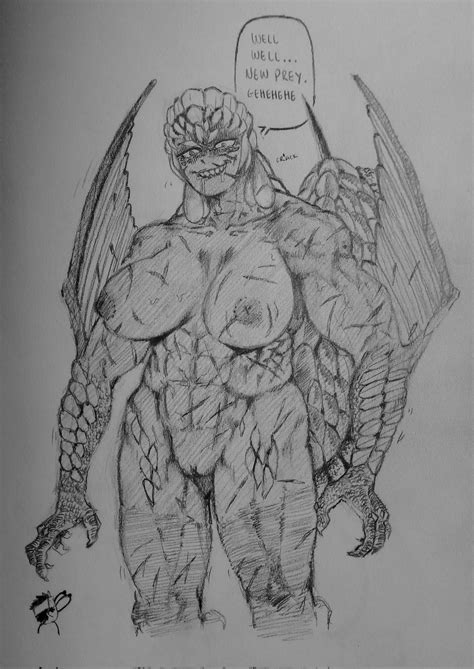 Rule 34 1boy 1girls Bazelgeuse Big Breasts Claws Drooling Fanart