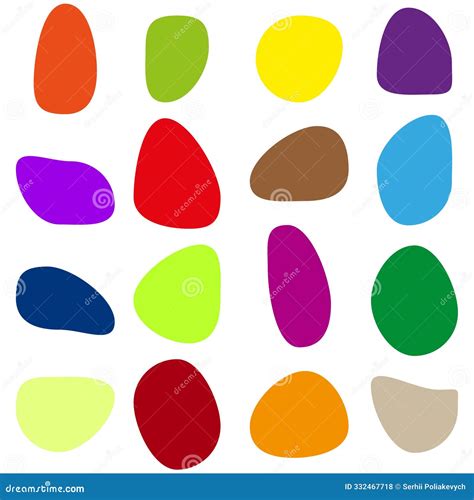 Colorful Abstract Shapes Irregular Organic Forms Bright Geometric Elements Playful Vector