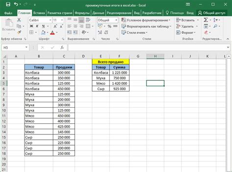 Промежуточные итоги в Excel использование функции и формулы для подсчета автоматическое