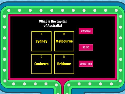 Country Capitals Gameshow Quiz