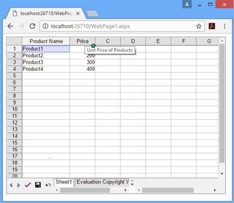 Set Column Header Tipdocumentation