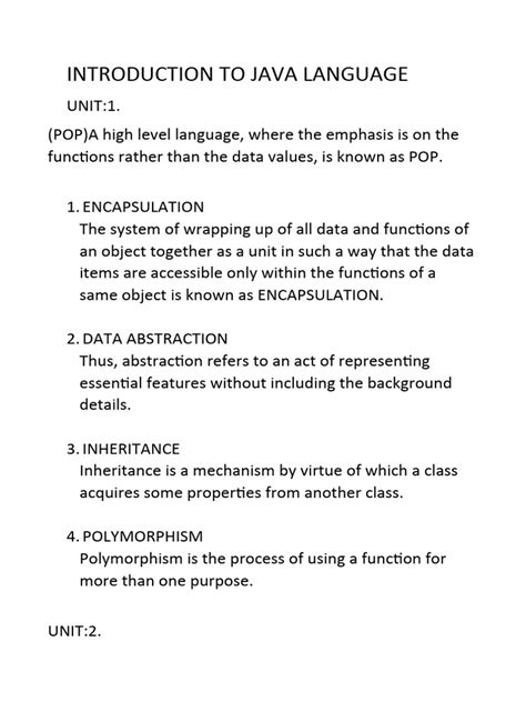 Introduction To Java Language Pdf Class Computer Programming