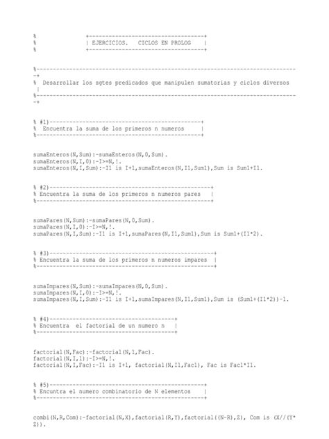 Ciclos En Prolog Programacion Logica Y Funcional Pdf Áreas De