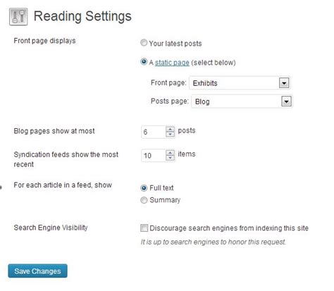 Wordpress Settings Wordpress For Artists