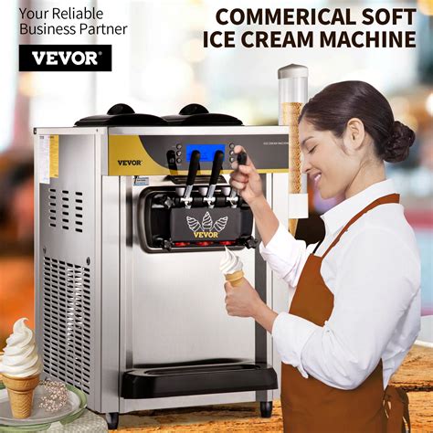 Vevor Commercial Ice Cream Maker 22 30l H Yield 2200w Countertop Soft