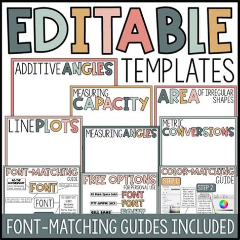 Digital Anchor Charts 4 Md Math Posters Measurement Data Angles Boho
