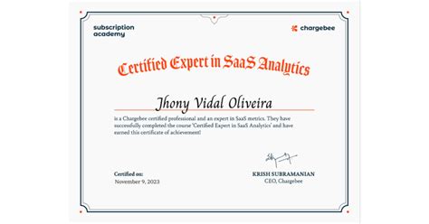 Jhony Vidal Oliveira On Linkedin Certified Expert In Saas Analytics