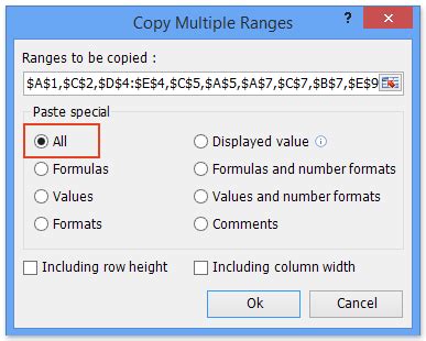 How To Copy And Paste Multiple Non Adjacent Cells Rows Columns In Excel