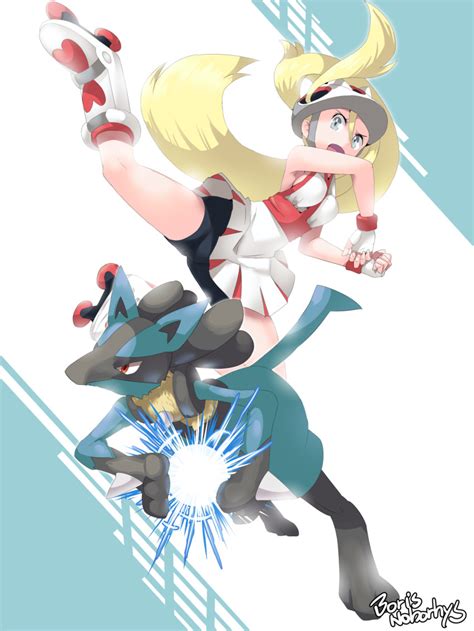 Lucario And Korrina Pokemon And More Drawn By Boris Noborhys Danbooru