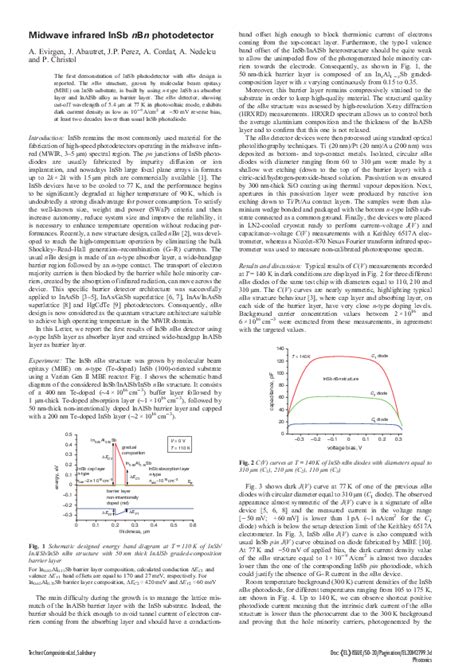 Pdf Midwave Infrared Insb Nbn Photodetector