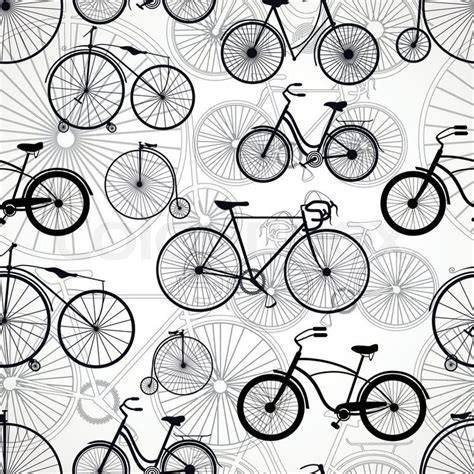 Bicycle Seamless Pattern Seamless Pattern Vector Seamless Patterns Bicycle