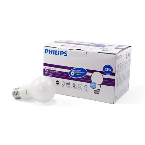 Led Lightbulb A19 Daylight 9 W 6 Pack From Philips Bmr