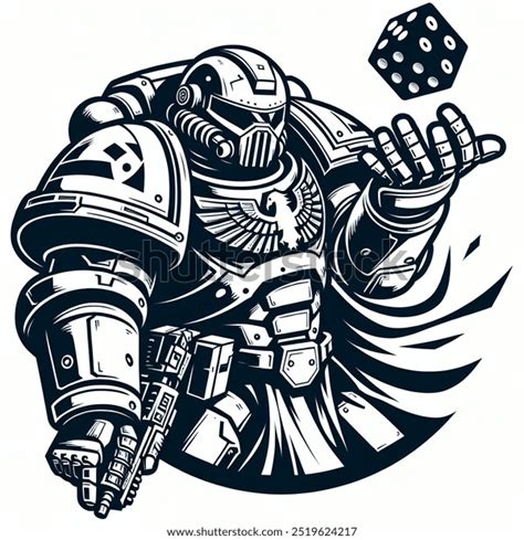 Warhammer Space Marine Graphic Logo Style Ai Generated Image 2519624217