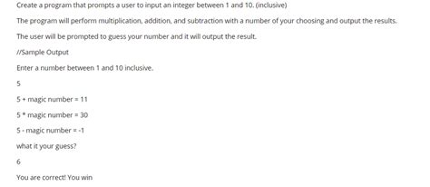 Solved Create A Program That Prompts A User To Input An