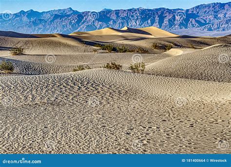 Beautiful Shot Of Mesquite Flat Sand Dunes At Death Valley National