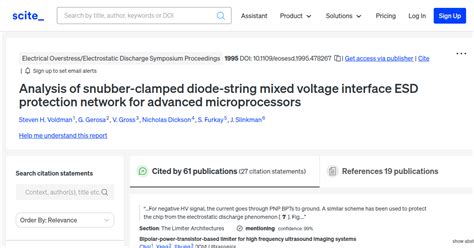 Analysis Of Snubber Clamped Diode String Mixed Voltage Interface Esd Protection Network For