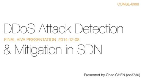 DDoS Attack Detection & Mitigation in SDN | PDF | Computer Networking | Computing