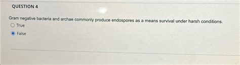 Solved Question 4gram Negative Bacteria And Archae Commonly