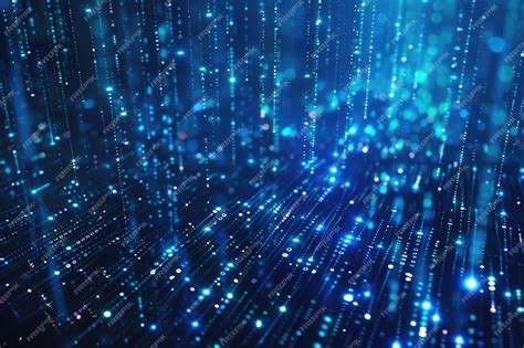 Binary Code Abstract Technology Wallpaper Of Binay Data Falling Premium Ai Generated Image