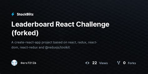 Leaderboard React Challenge Forked Stackblitz