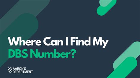 What Is A Where Can I Find My Dbs Number [updated 2025]