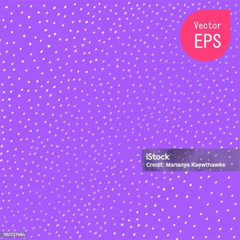작은 보라색 도트와 완벽 한 질감입니다 초록 제비 꽃 손으로 그린 그래픽 인쇄 보라색 폴카 도트 패턴 배경 벡터 일러스트 레이 션 어떤 사용에 대 한 좋은 0명에 대한 스톡
