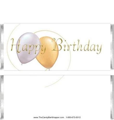 Silver And Gold Balloons Candy Bar Wrappers The Candy Bar Wrapper
