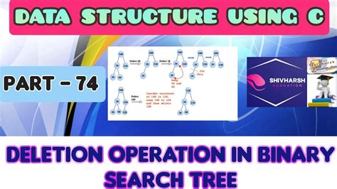 Data Structure Using C Language Part 74 Deletion Operation Algorithm In Binary Search Tree