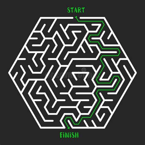 Maze Game Background Labyrinth With Entry And Exit Stock Vector Illustration Of Exit