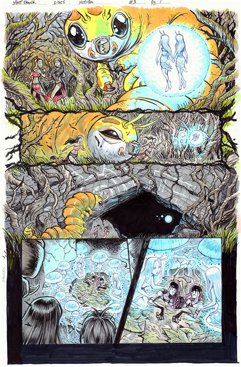 Mothra Comic Book Pages Matt Frank Art