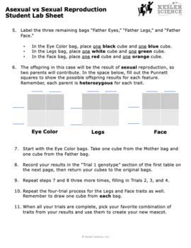 Sexual And Asexual Reproduction Inquiry Lab MS Hands On By Kesler Science